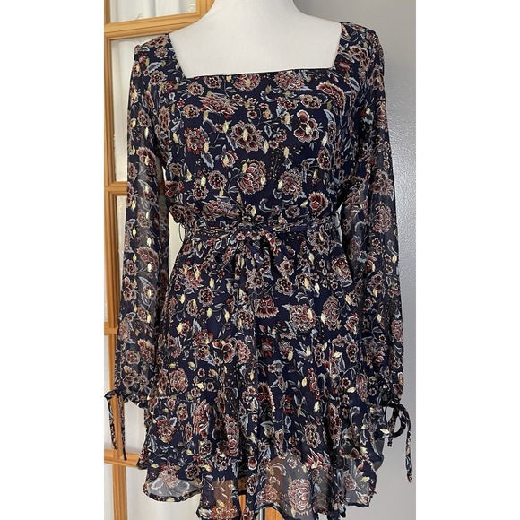 City Studio | Dresses | City Studio Layered Floral Mini Dress Sz S Navy ...